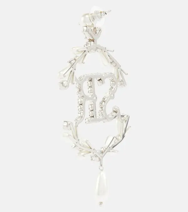Simone Rocha Crystal And Pearl Earrings