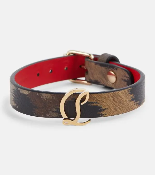 CHRISTIAN LOUBOUTIN Animal-print Leather Bracelet - Multicoloured