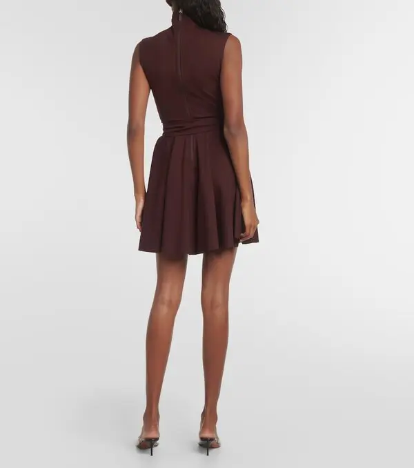 Alaïa Mockneck Jersey Dress
