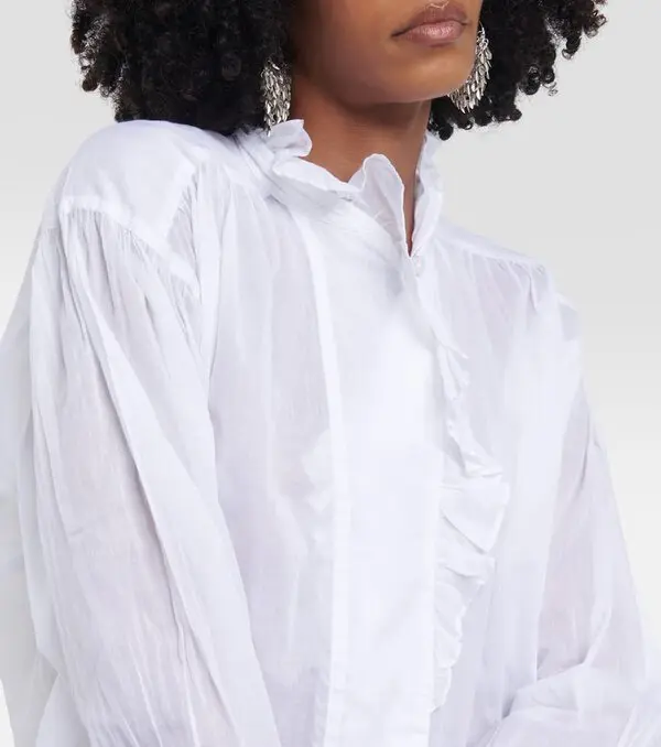 MARANT ETOILE Pamias Ruffled Cotton Blouse