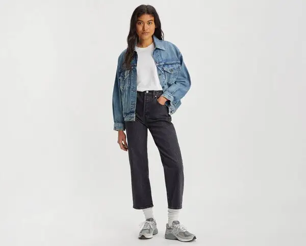 LEVI'S Ribcage Straight Ankle Jeans - Soda Spring
