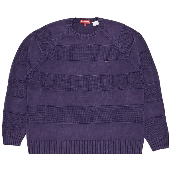 Supreme Small Box Stripe Sweater - Purple