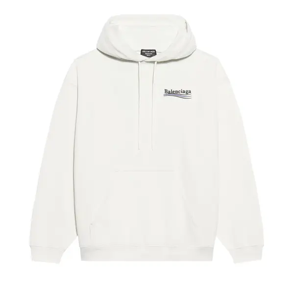 Balenciaga Political Campaign Medium Fit Hoodie - White