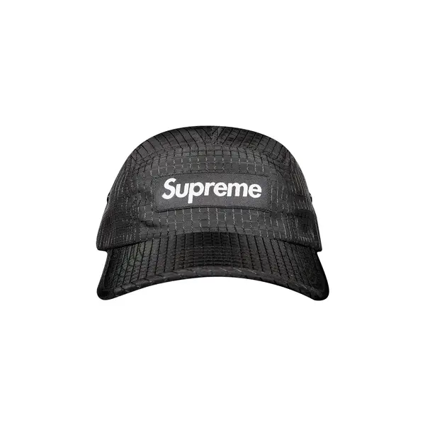 Supreme Camo Ripstop Camp Cap - Black