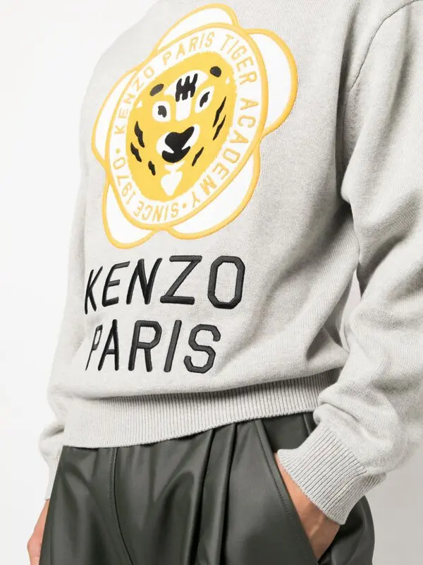 Kenzo Logo-patch Jumper - Grey