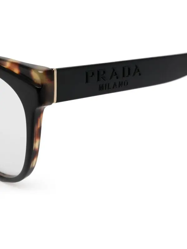 Prada Tortoiseshell-effect Cat-eye Frame Glasses
