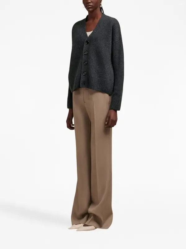 AMI Paris V-neck Elbow Patches Cardigan