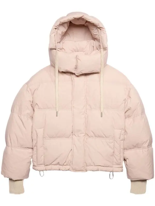 AMI Paris Logo-patch Padded Jacket - Neutrals