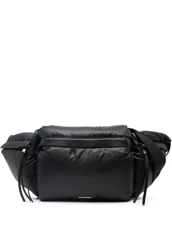 JIL SANDER Logo-print Padded Belt Bag - Black