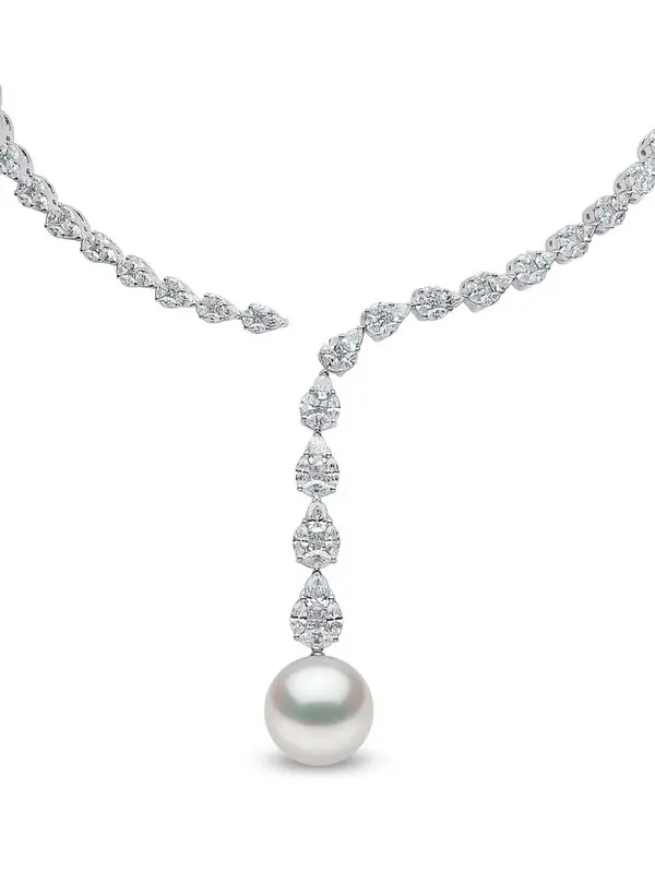 Yoko London 18kt White Gold South Sea Pearl And Diamond Necklace - Silver