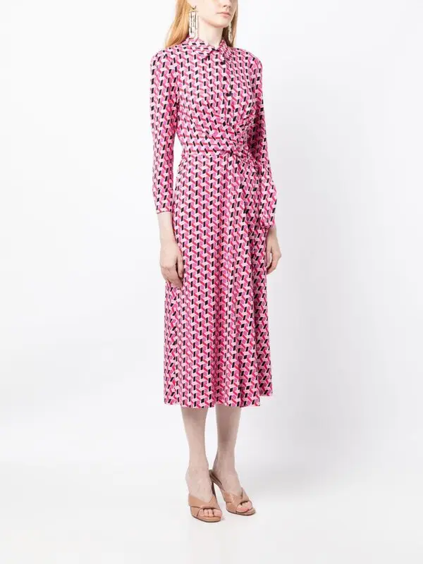 Diane Von Furstenberg Geometric-print Midi Dress