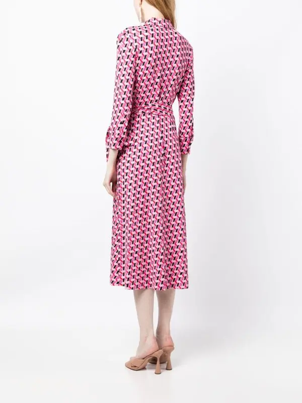 Diane Von Furstenberg Geometric-print Midi Dress