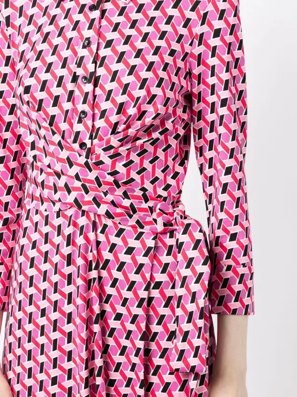 Diane Von Furstenberg Geometric-print Midi Dress