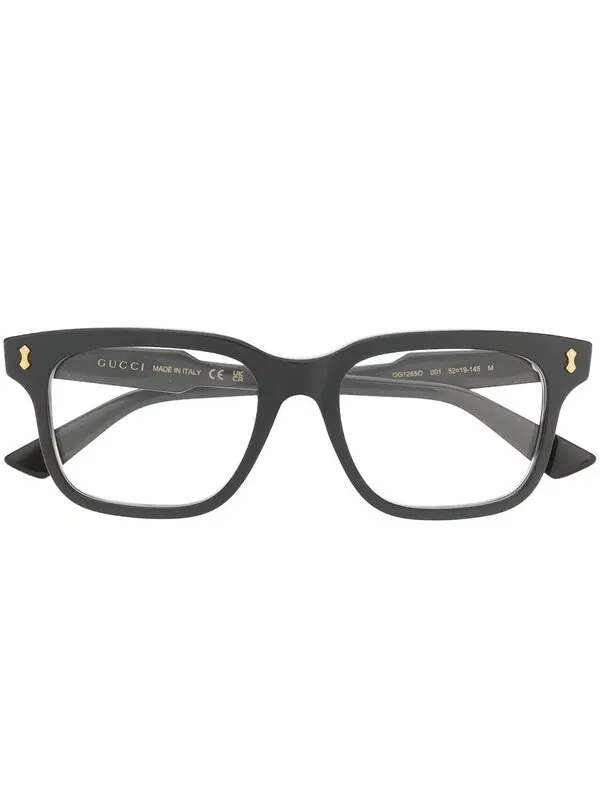 Gucci Logo-arm Detail Glasses - Black