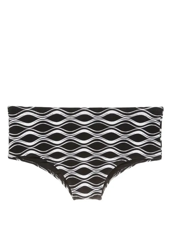 AMIR SLAMA Printed Swimming Trunks - Black