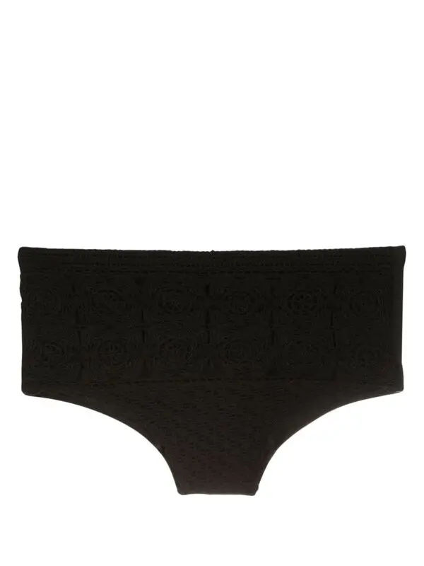 AMIR SLAMA Crochet-knit Swimming Trunks - Black