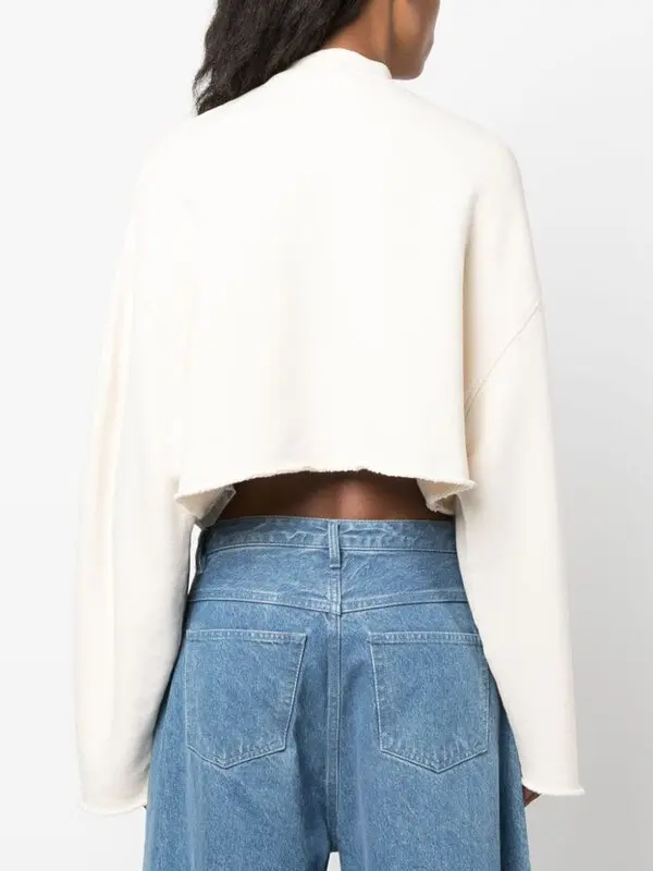 HALFBOY Logo-embroidered Cropped Sweatshirt