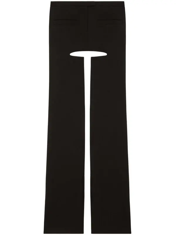 COURREGES Chaps Flared Tailored Trousers - Black