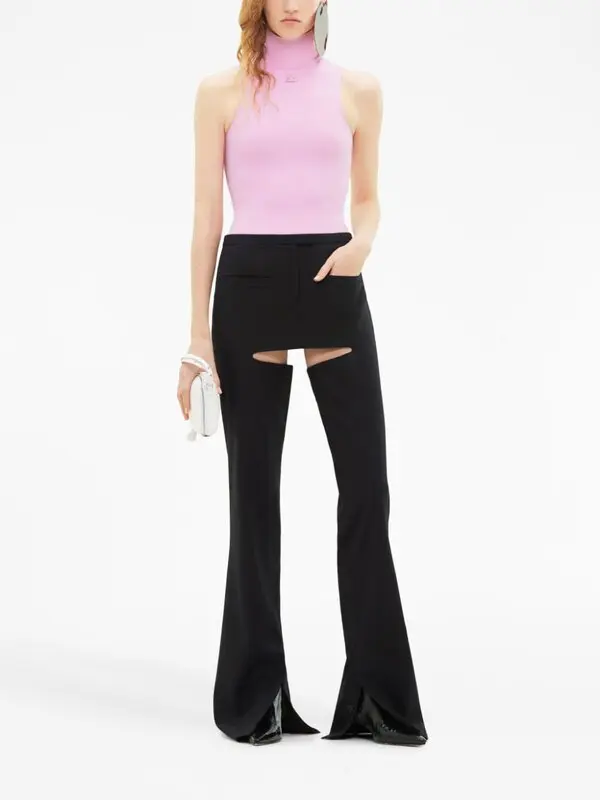 COURREGES Chaps Flared Tailored Trousers