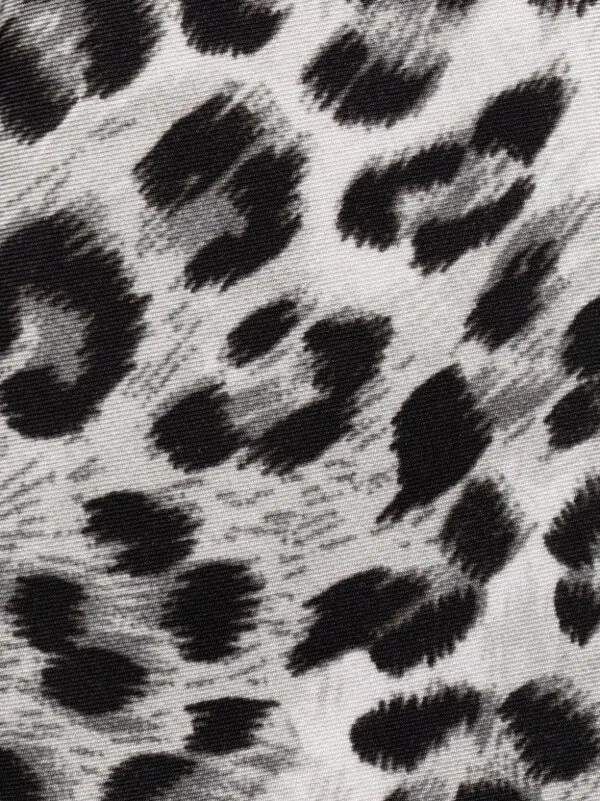 FURSAC Leopard-print Silk Neck Tie