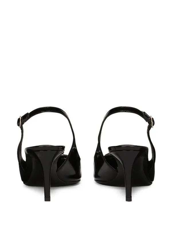 Dolce & Gabbana 60mm Logo-plaque Slingback Pumps - Black