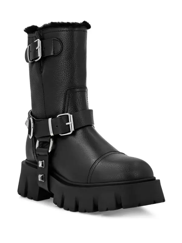 Philipp Plein Studded Leather Ankle Boots