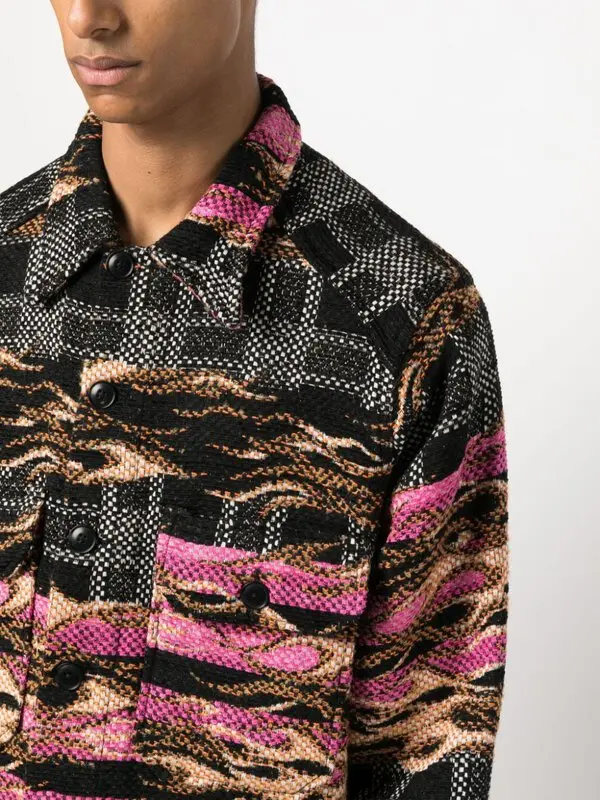 Sunflower Flame Cpo Shirt Jacket In Black - 67% Off | Editorialist