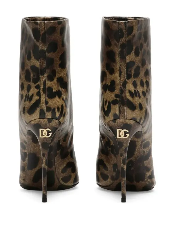 Dolce & Gabbana 105mm Leopard-print Leather Boots
