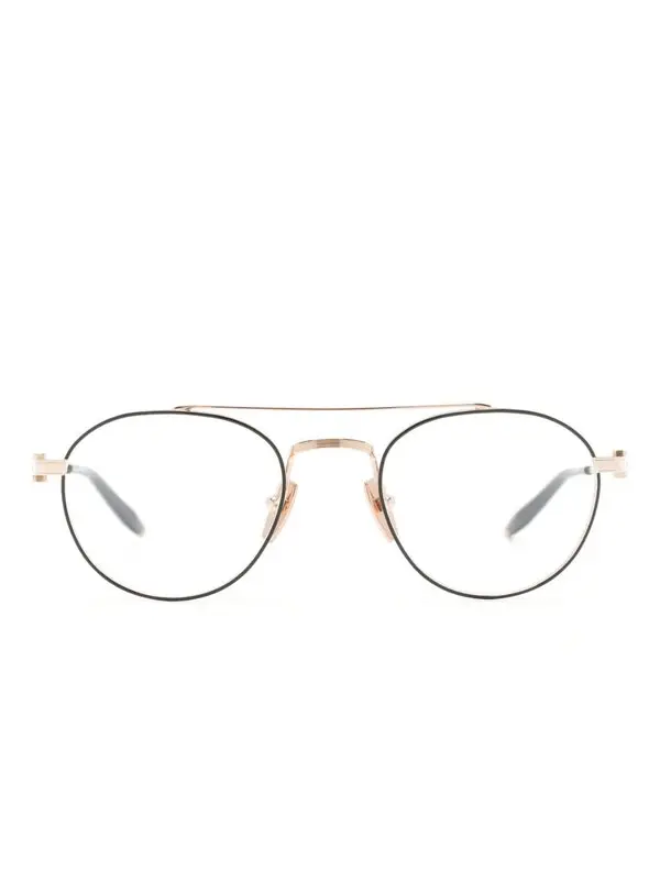 AKONI Round Frame Eyeglasses - Gold
