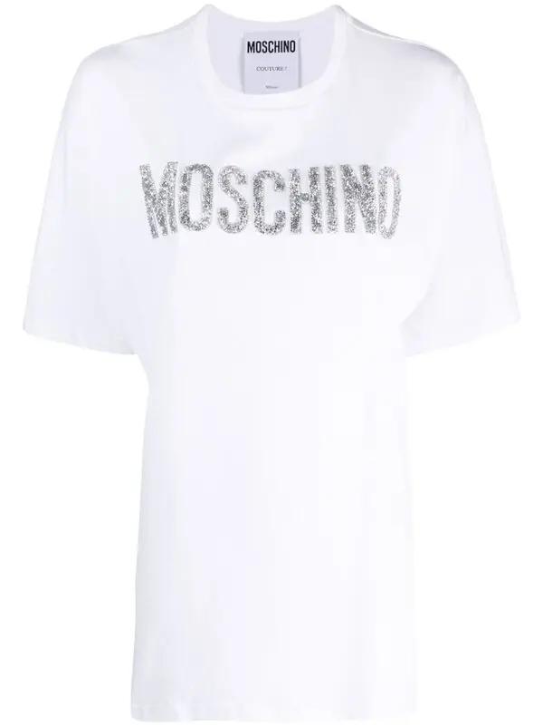 Moschino Crystal Logo Cotton T-shirt