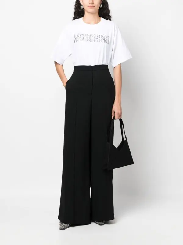 Moschino Crystal Logo Cotton T-shirt