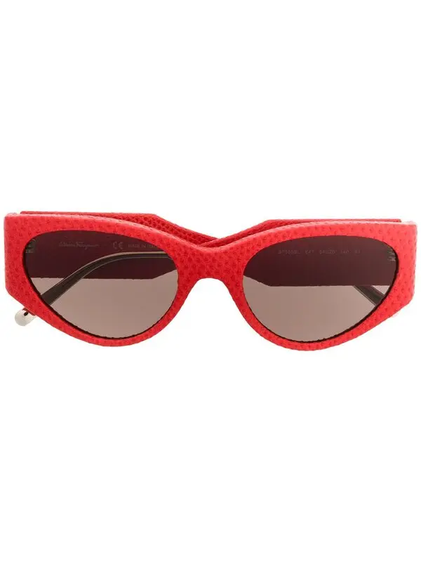 FERRAGAMO Oversized Sunglasses - Red