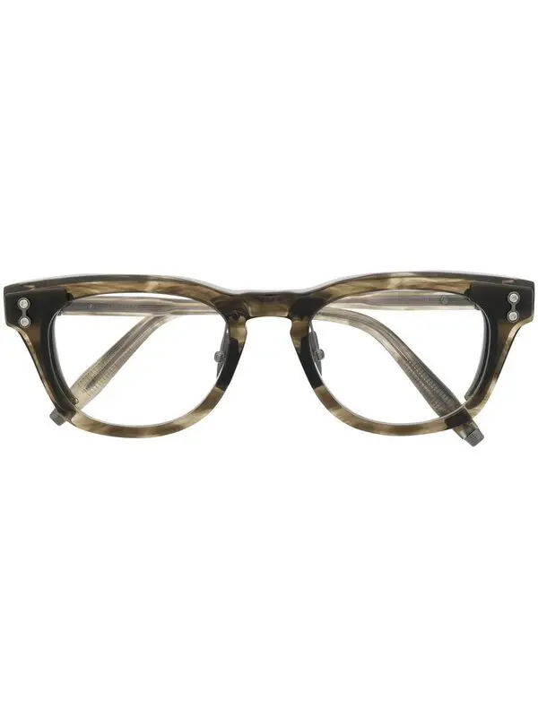 AKONI Orion Round-frame Glasses - Green