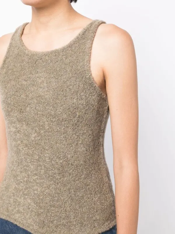 LOW CLASSIC Sleeveless Knitted Top - Green