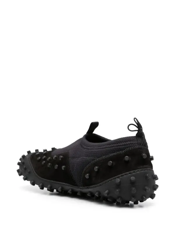 Sunnei Stud-embellished Leather Sneakers