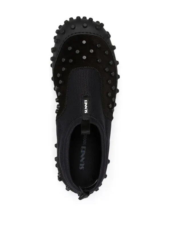 Sunnei Stud-embellished Leather Sneakers
