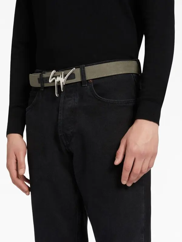 GIUSEPPE ZANOTTI Logo-lettering Belt - Brown