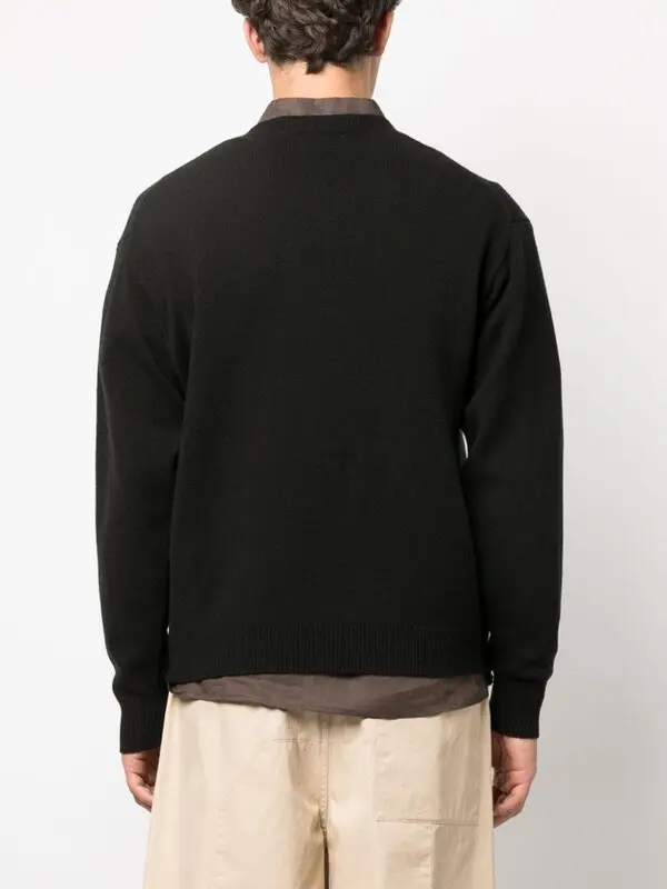 Kenzo Boke Flower-motif Wool Jumper - Black