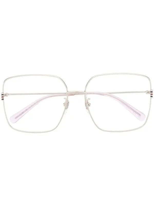 Gucci Oversize-frame Glasses - Silver