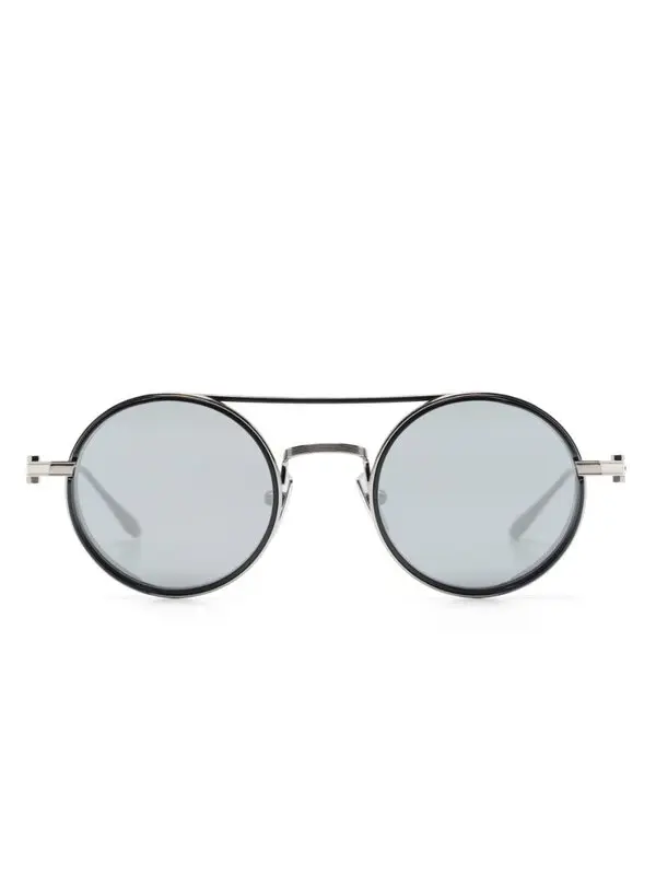 AKONI Round-frame Sunglasses - Silver