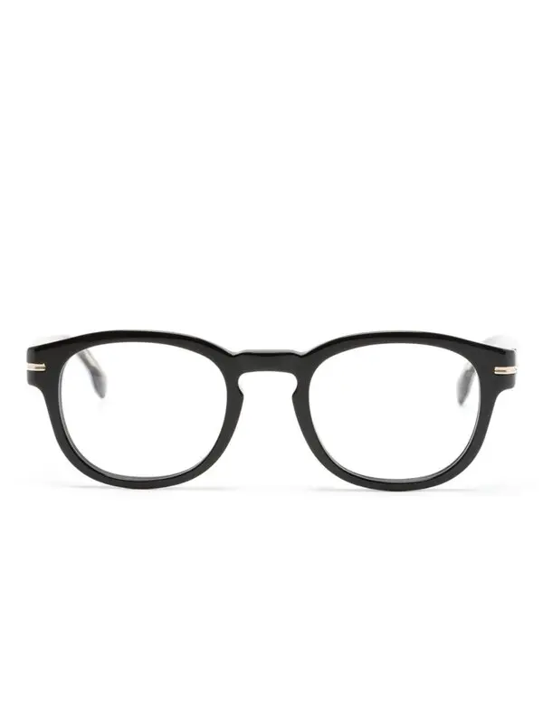 BOSS Round Frame Eyeglasses - Black