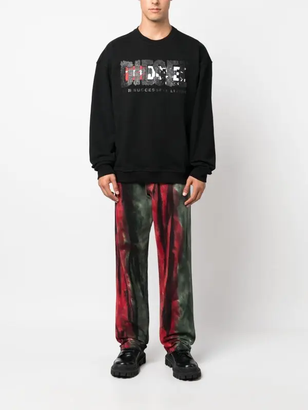DIESEL® Logo Print Cotton Sweatshirt