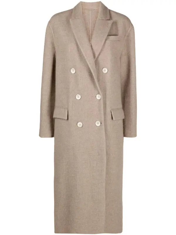 Brunello Cucinelli Double-breasted Cashmere Coat - Neutrals