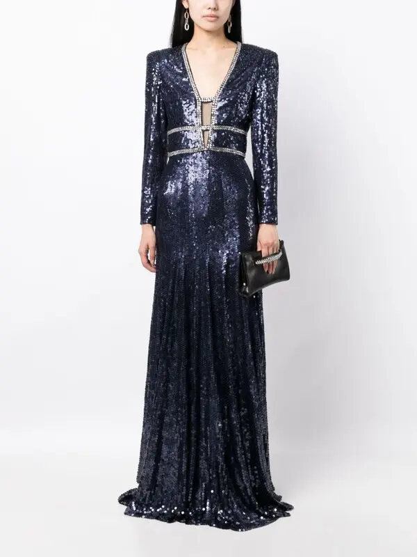 Jenny Packham Celestia Crystal-embellished Sequin Gown