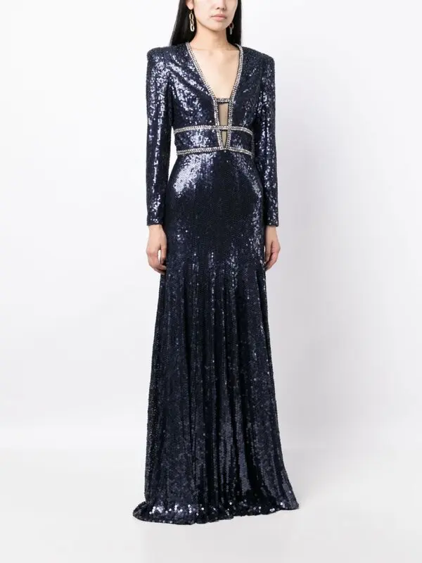 Jenny Packham Celestia Crystal-embellished Sequin Gown