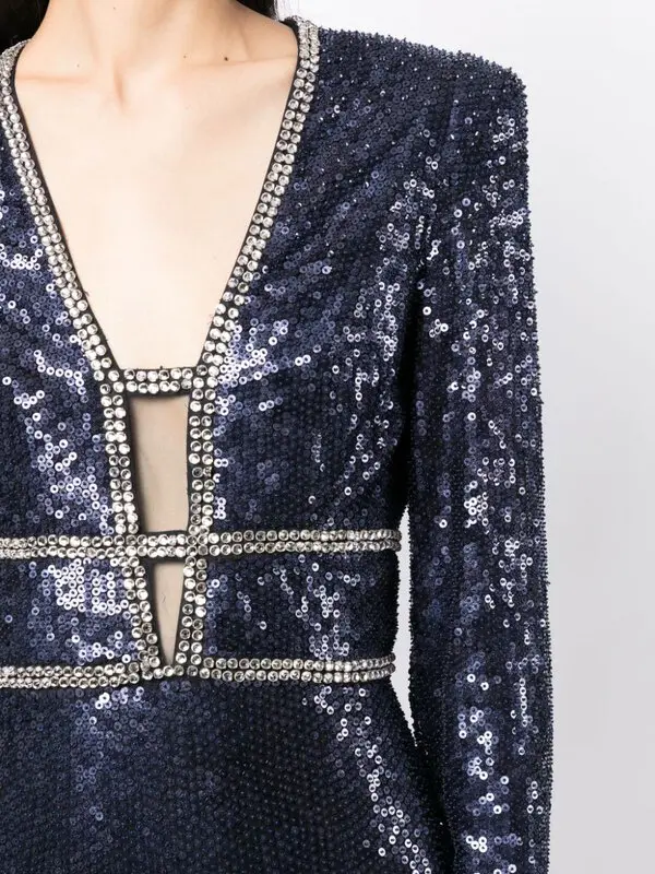 Jenny Packham Celestia Crystal-embellished Sequin Gown