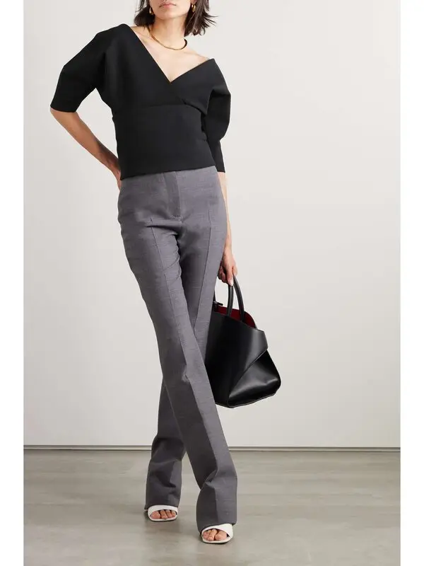 FERRAGAMO Layered Wool-blend Blouse