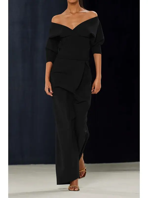 FERRAGAMO Layered Wool-blend Blouse