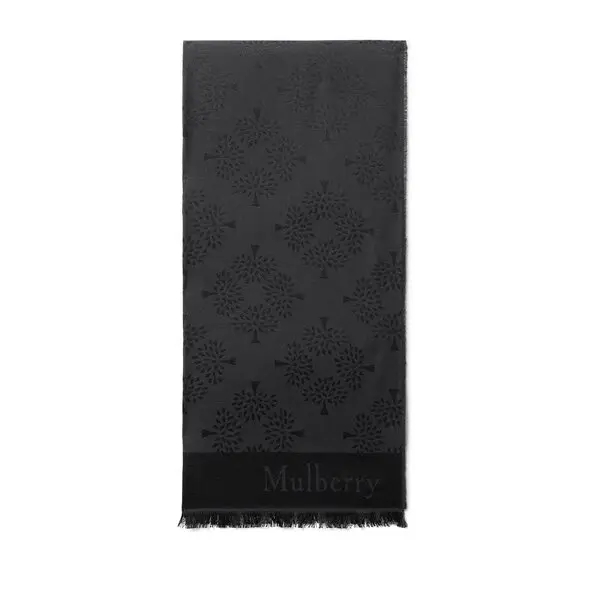 Mulberry Tree Rectangular Scarf - Black
