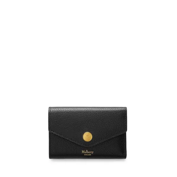 Mulberry Folded Multi-card Wallet - Black Small Classic Grain